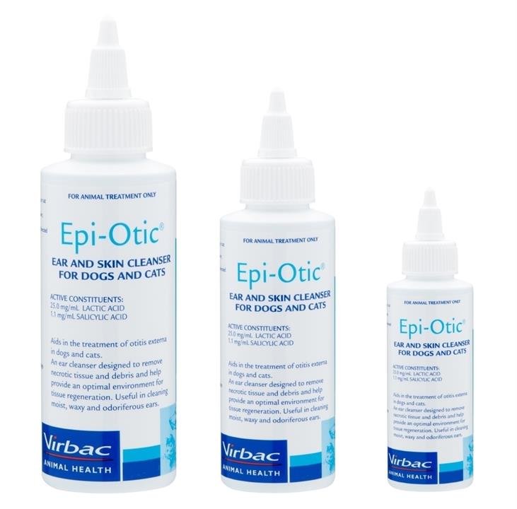 Virbac Epi-Otic Ear & Skin Cleanser for Cats & Dogs [Size: 120ml ...